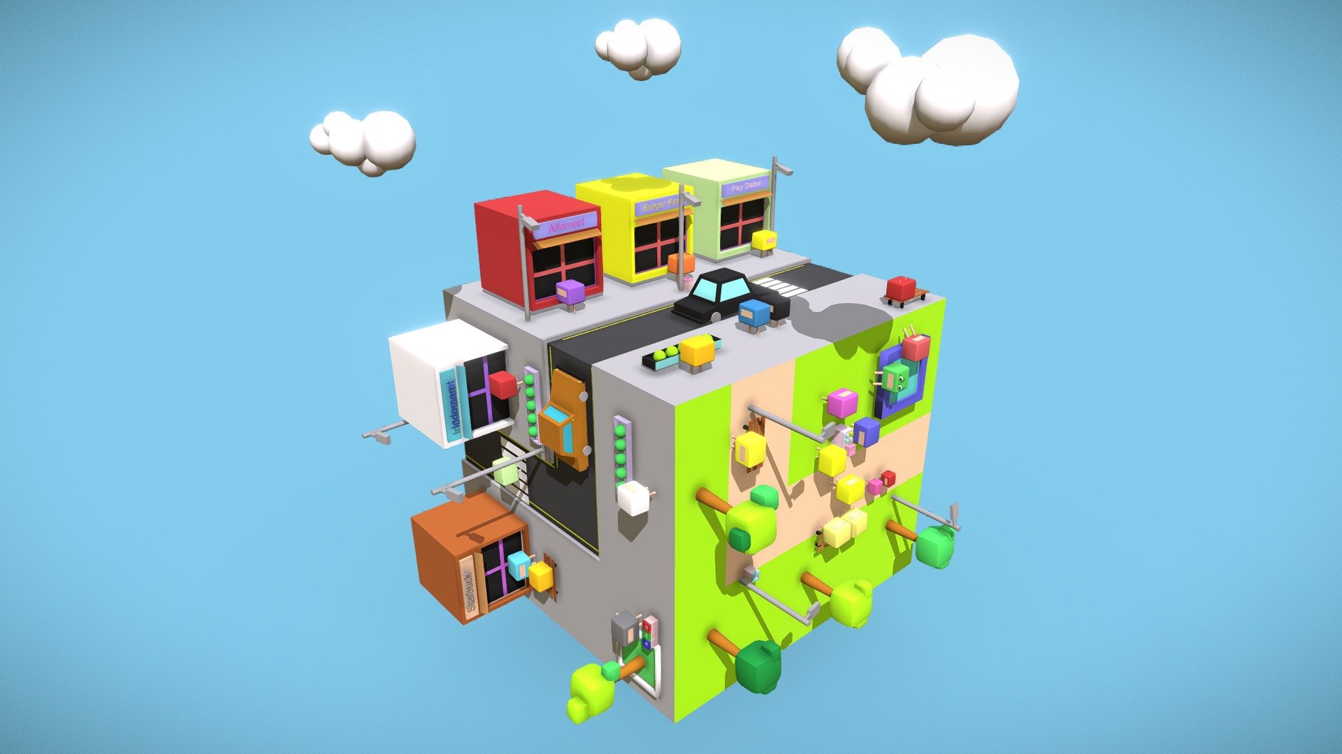 Cube World - 3D model by ESDA Solo (@solo2) [ea086f8] - Sketchfab