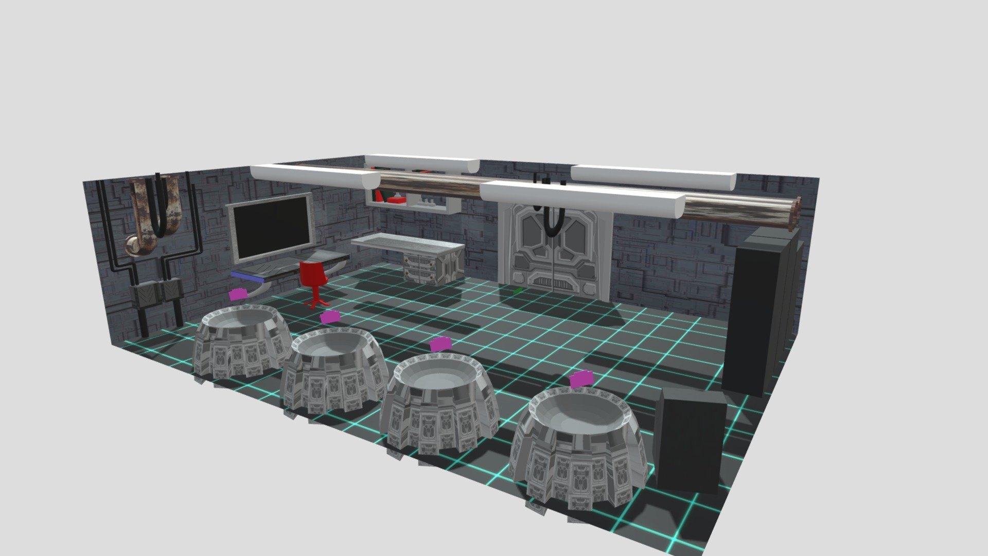 TV_Animation_Room_Final - 3D model by Brandon.McRae [ea09914] - Sketchfab