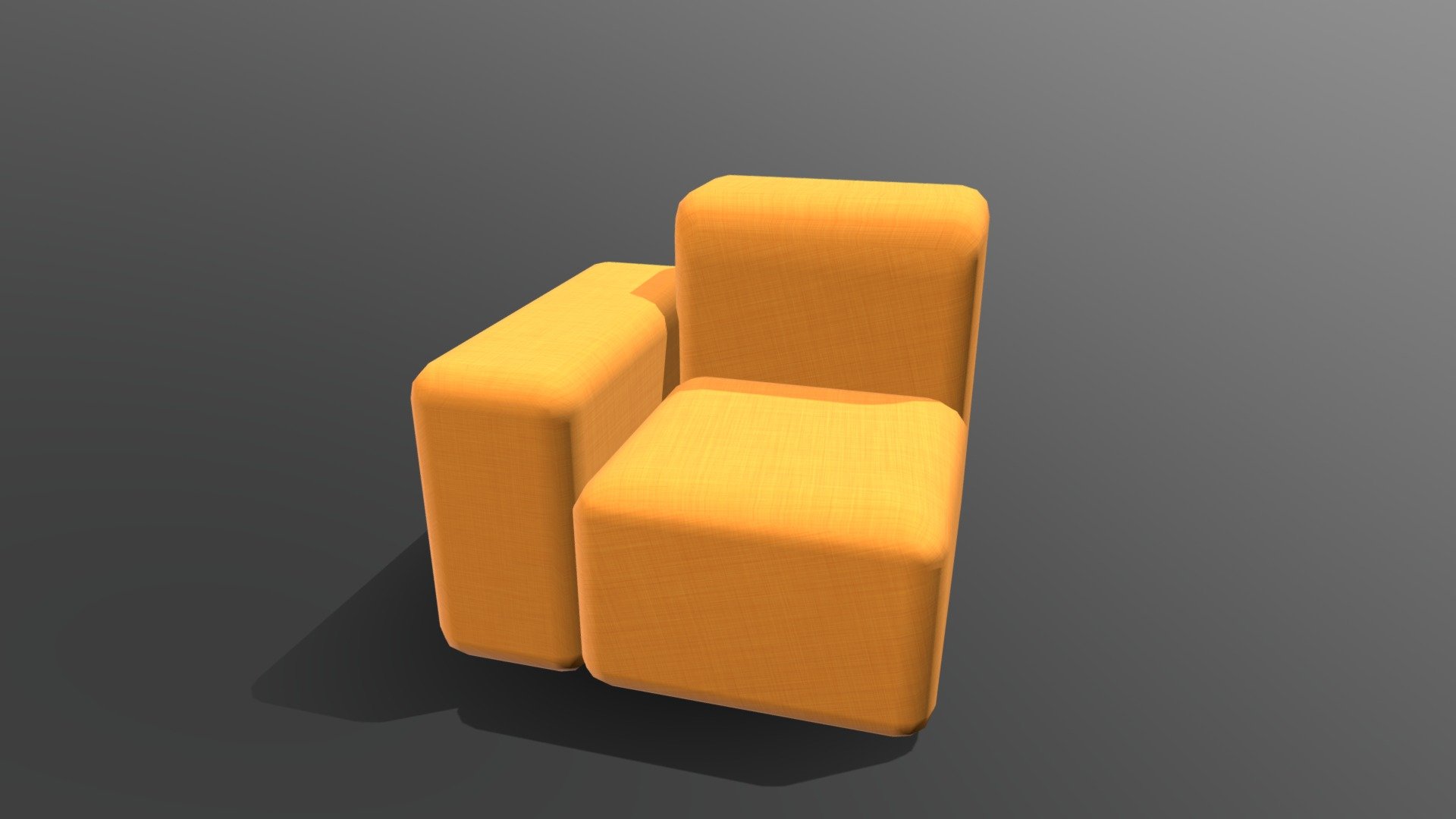 Minimal Left Facing Arm Chair - 3D model by StephanieMusic [ea09e5b ...