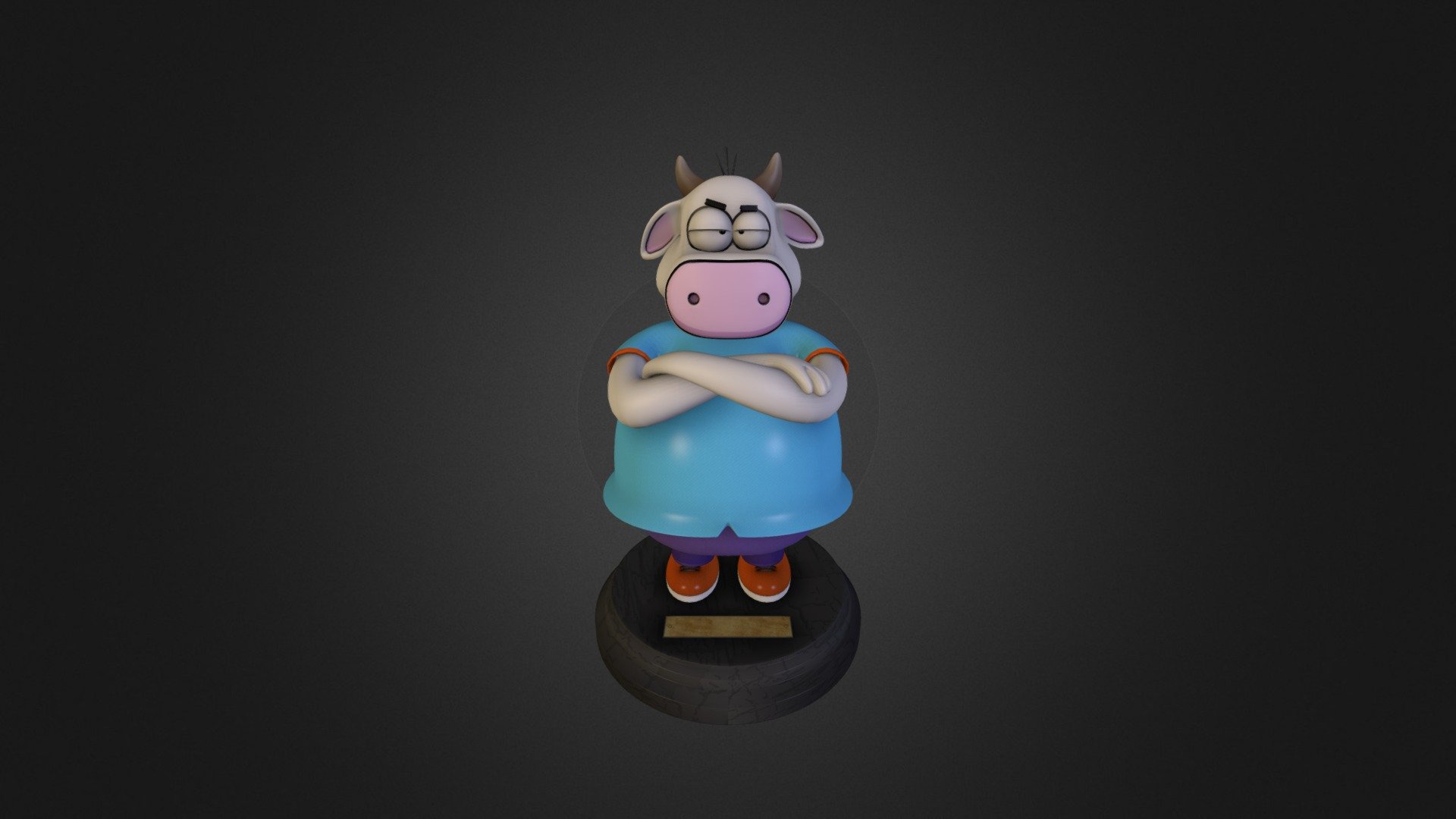 High-Poly Cartoon Cow - 3D model by Emre Ozsoz (@e.ozsoz) [ea0f3c7 ...