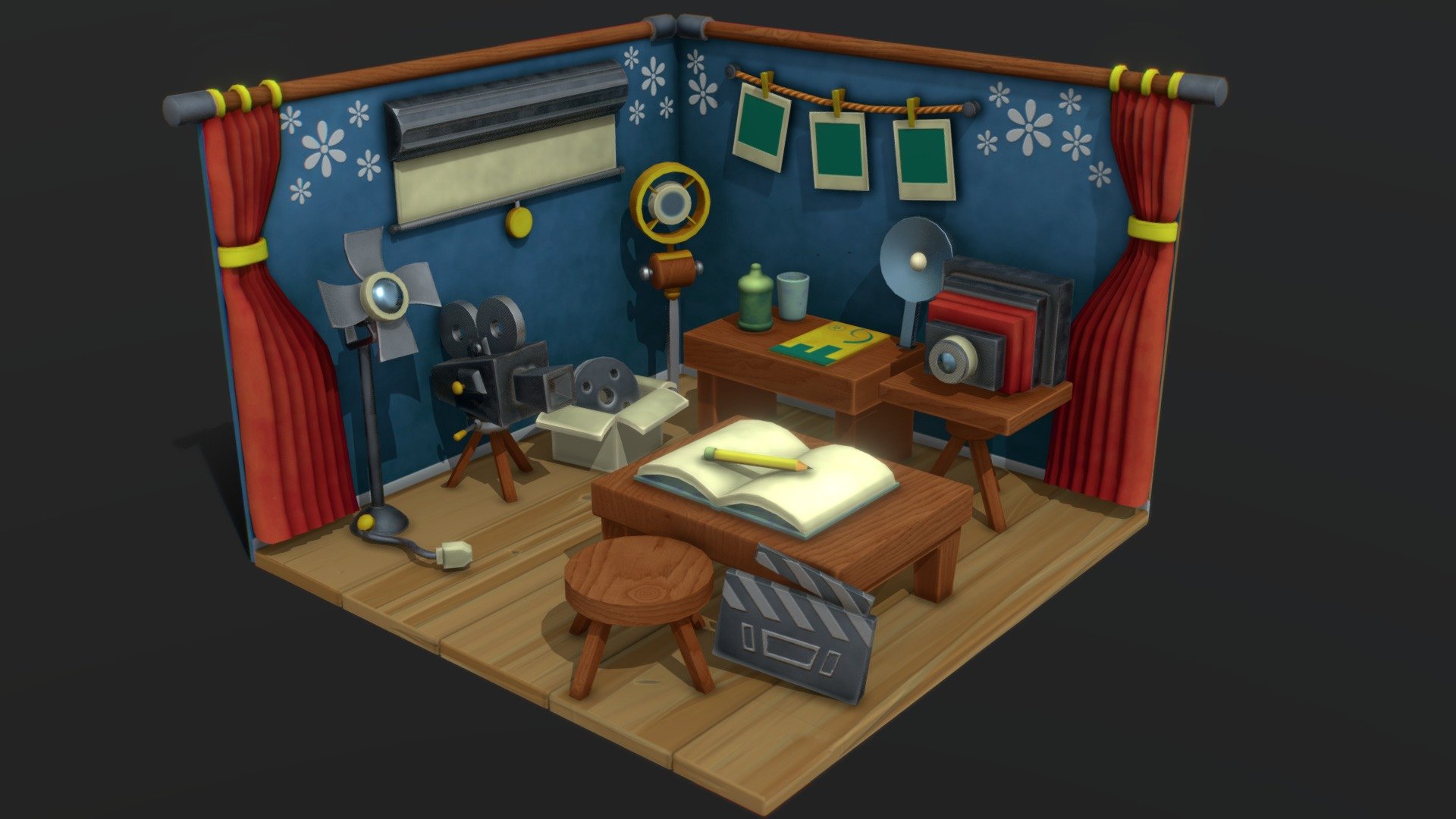 Stylised Cinematic Studio - Buy Royalty Free 3D model by Alka3DArt ...