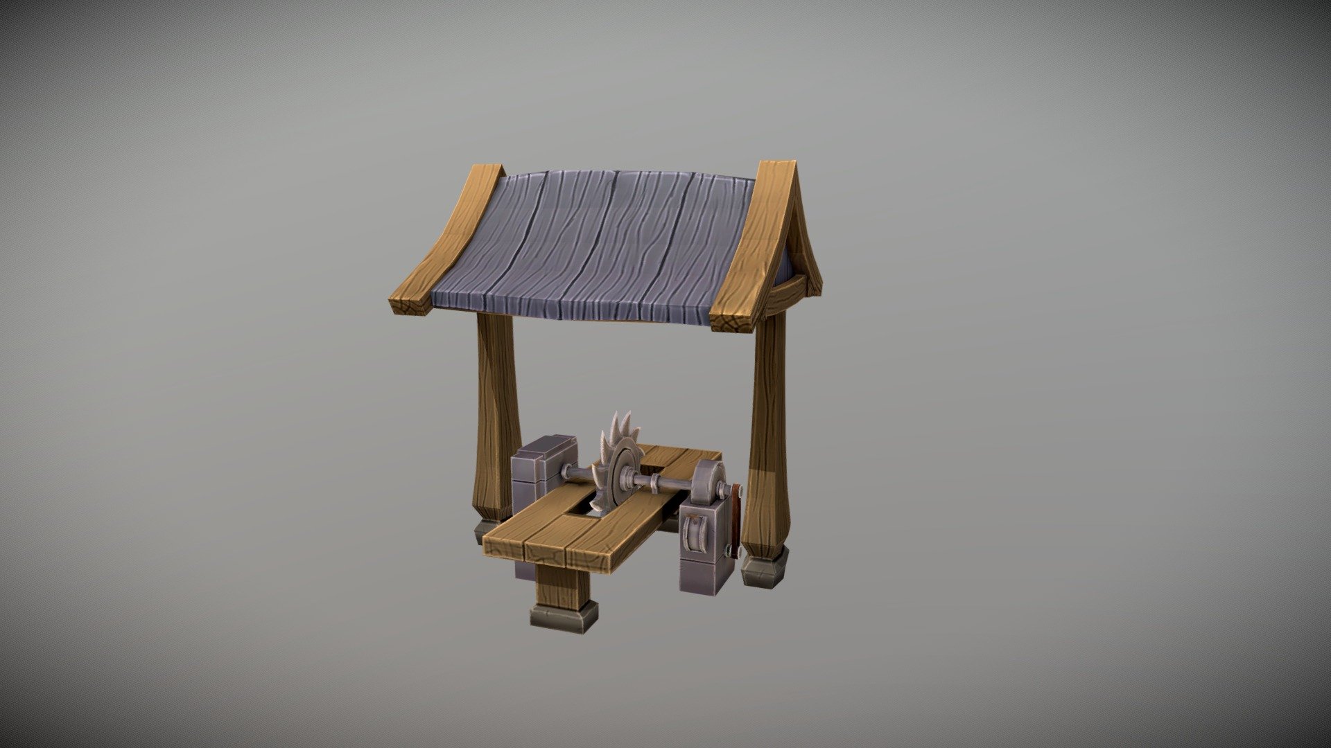 Stylized low poly sawmill - 3D model by dariapo [ea11f5c] - Sketchfab