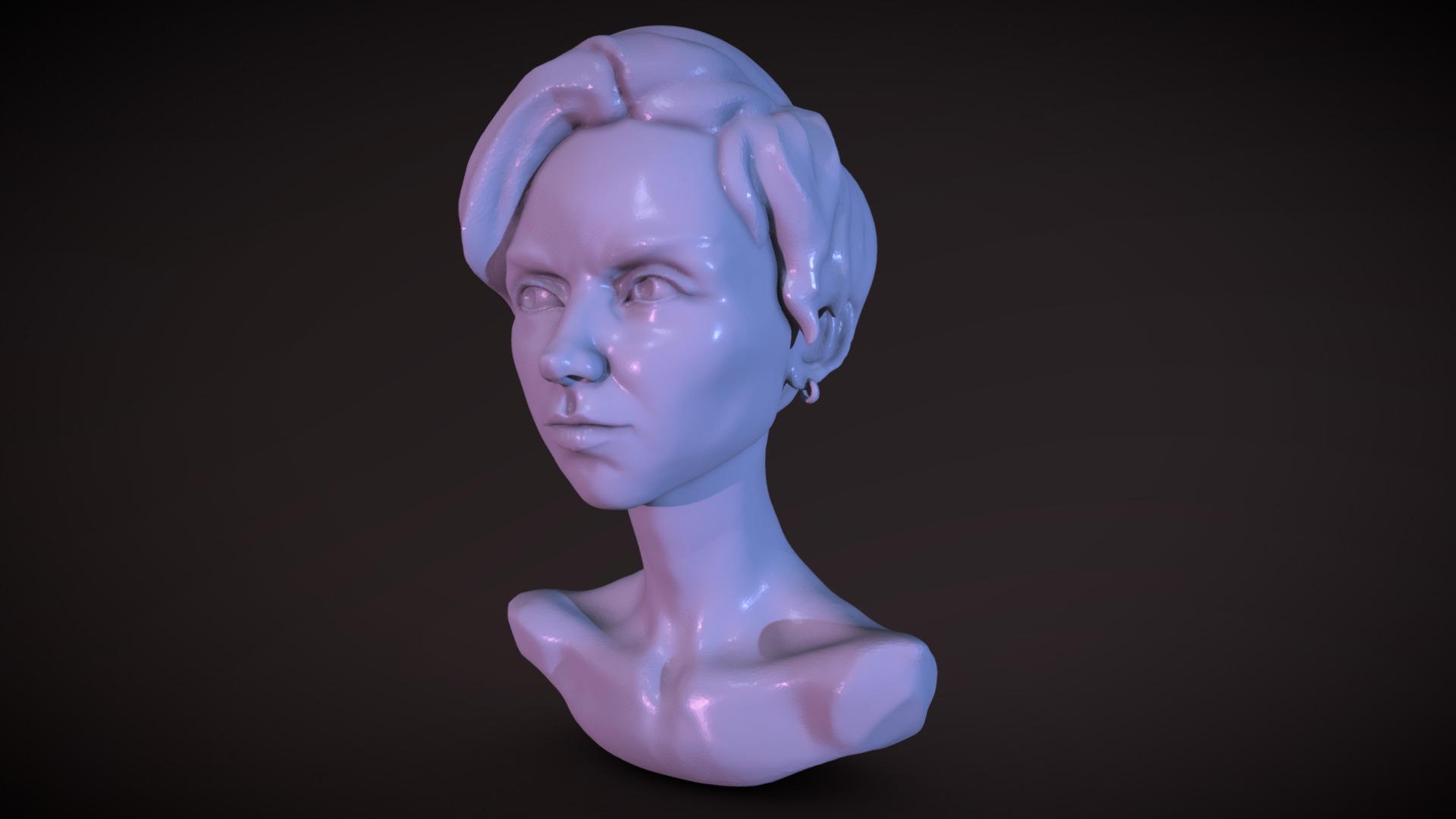 Female head sculpt - 3D model by Voganart (@bigroguevogue) [ea150fc ...