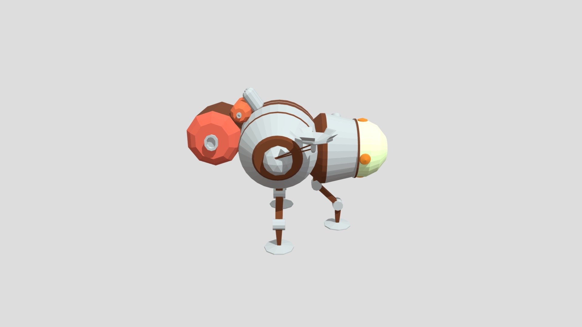 Low Poly Steampunk SpaceShip - 3D model by xzizt [ea19e90] - Sketchfab