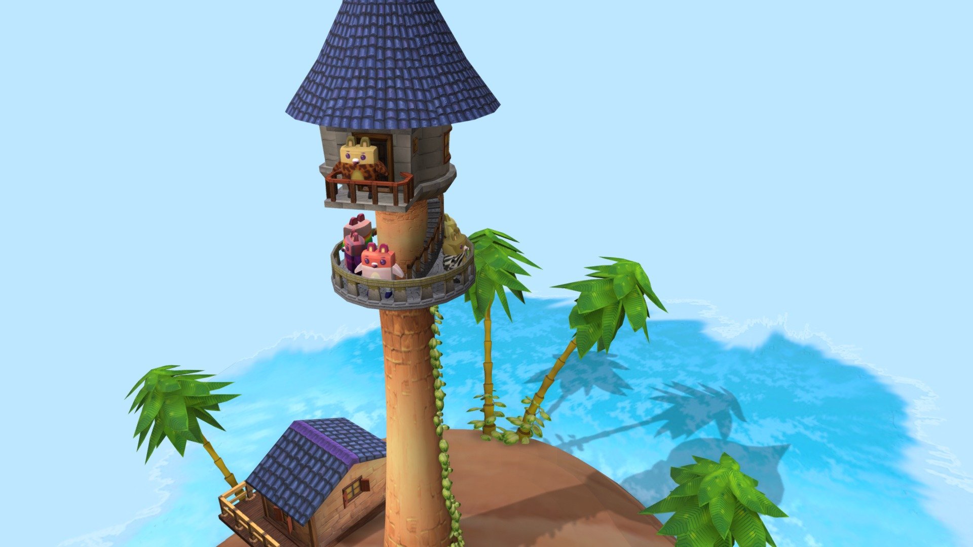 Stylized tower house - 3D model by geniusrahman155 [ea1f1c4] - Sketchfab