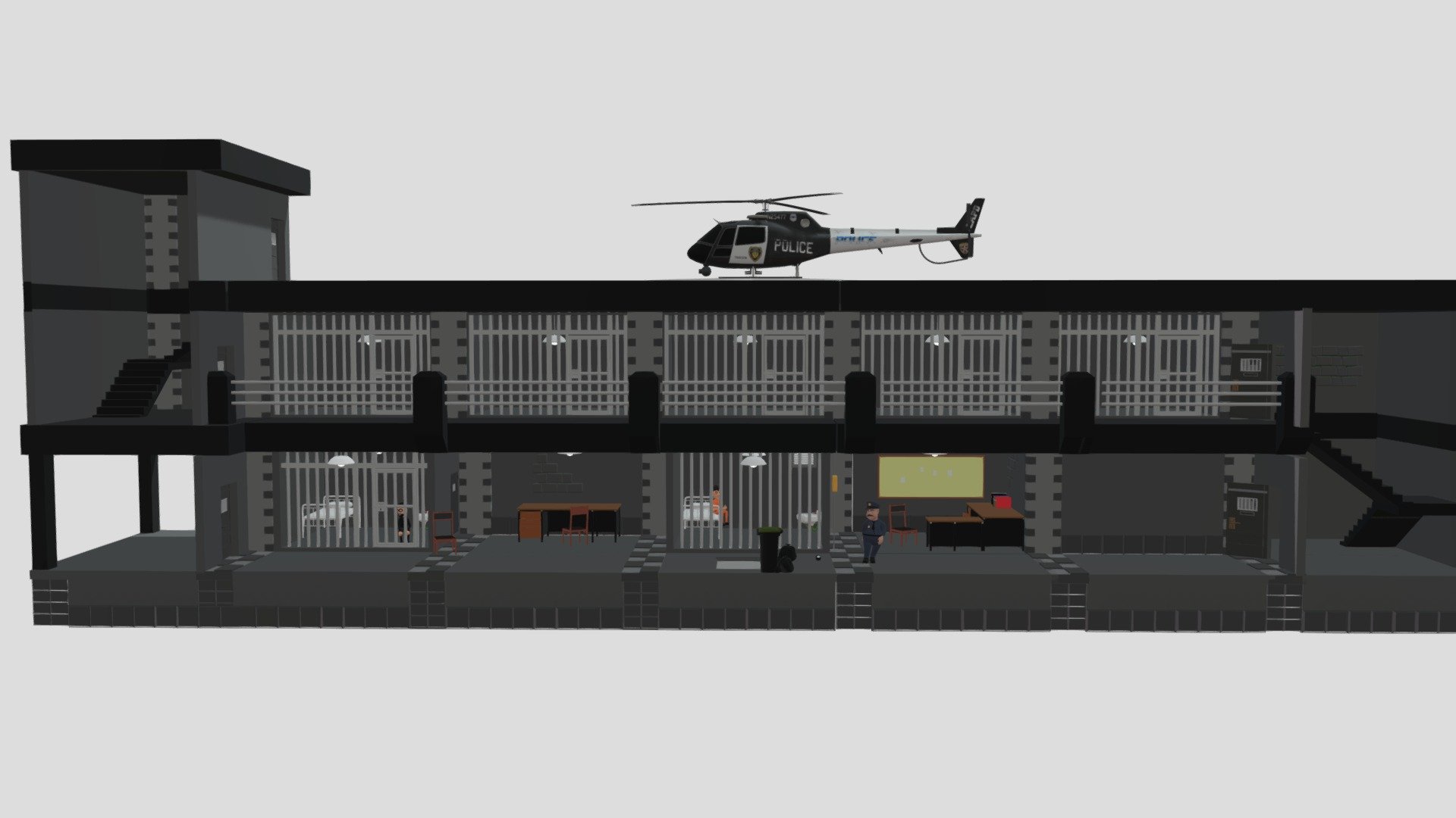 Scene Prison Escape - 3D model by bkrashraf [ea22045] - Sketchfab