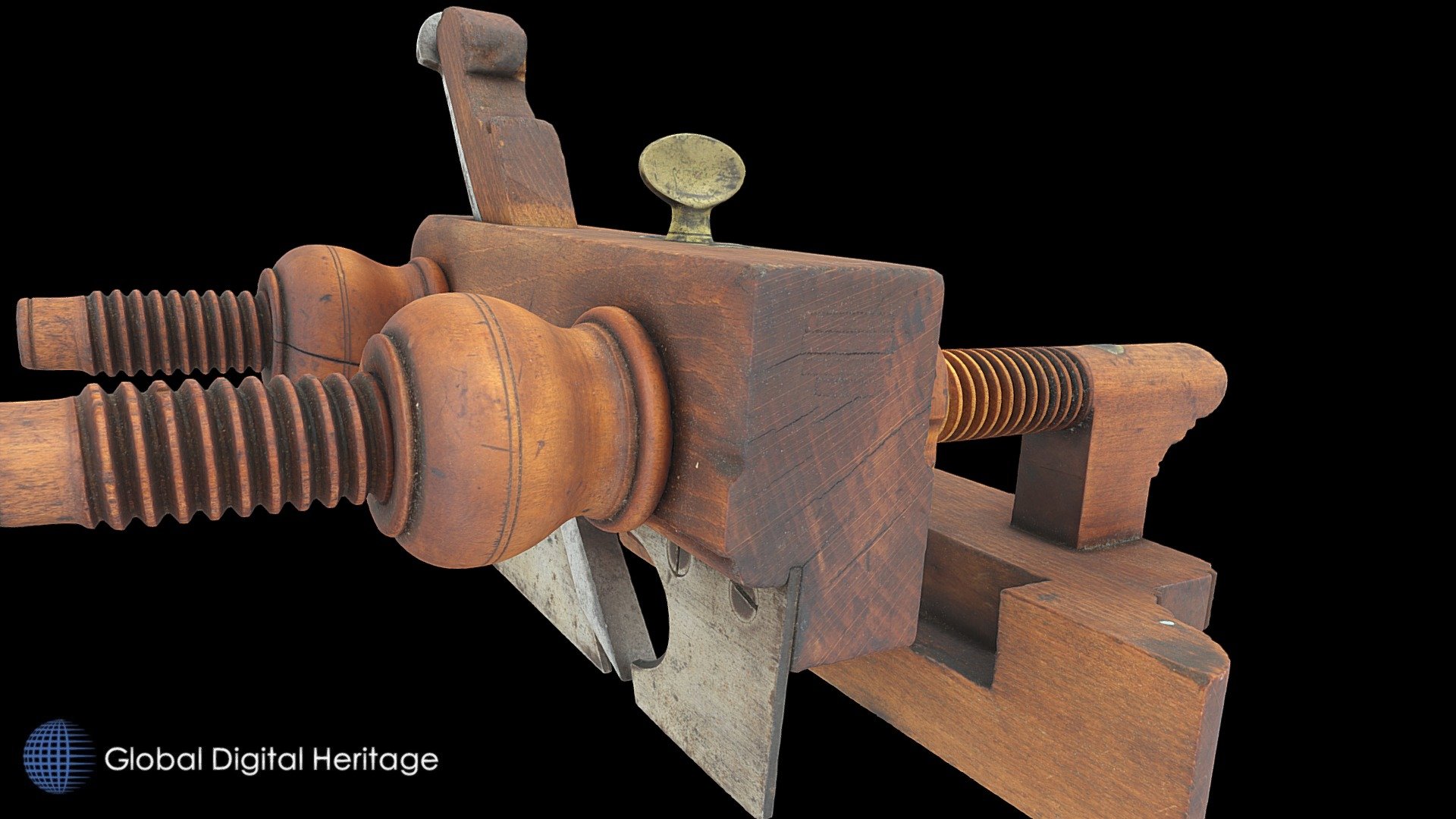 01408 J. Colton, Phila, Screw-Arm Plough Plane - Download Free 3D model ...
