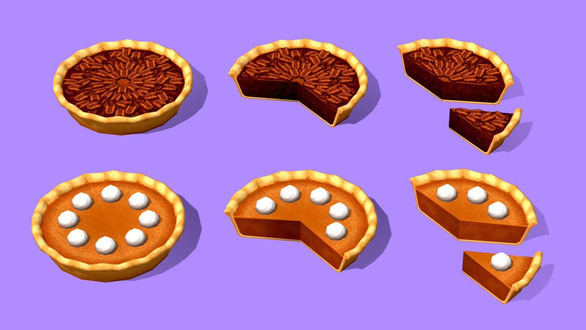 Autumn Pies - Buy Royalty Free 3D model by Megan Alcock ...