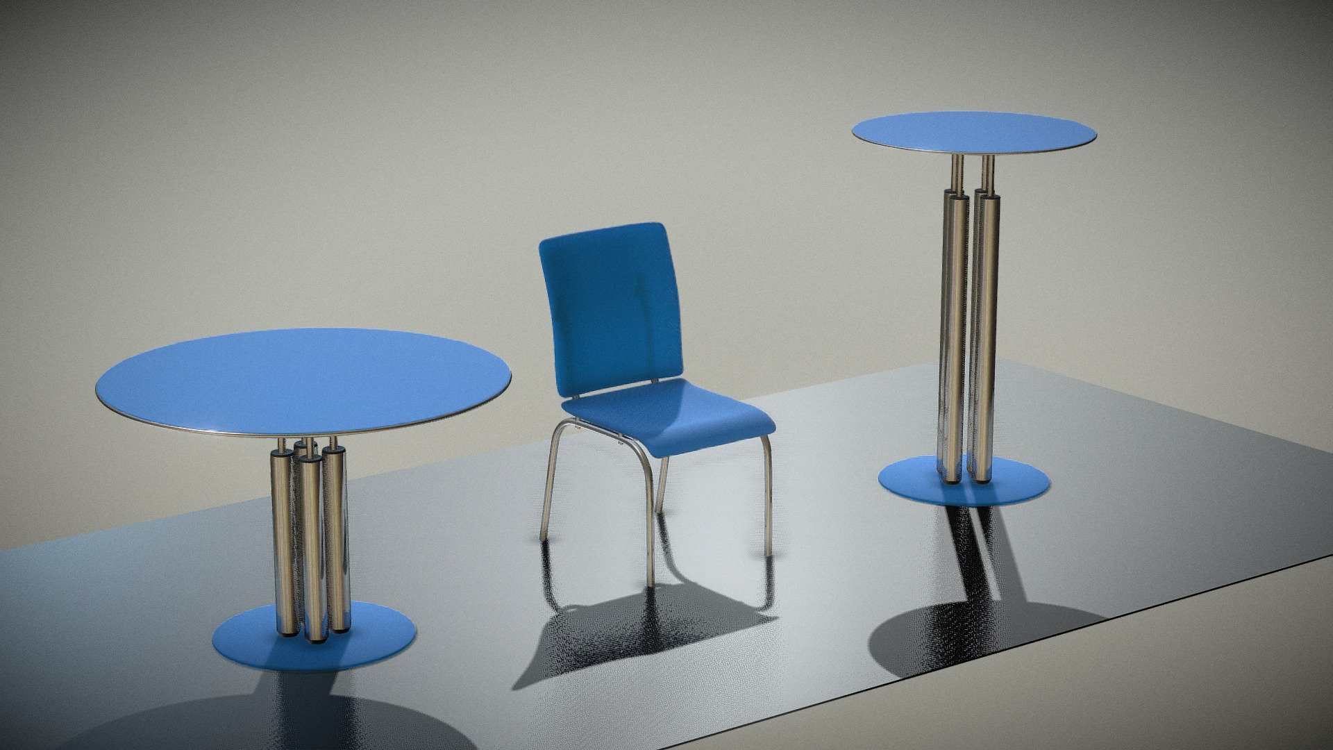 Chair- Table- Bistro Stand-up Table (High-Poly) - Buy Royalty Free 3D ...