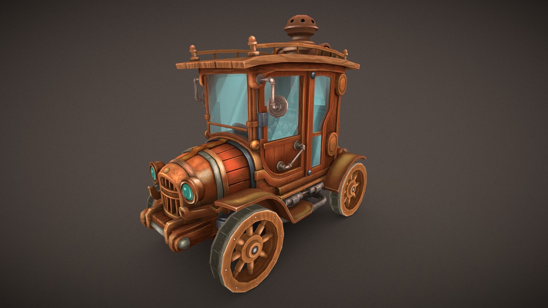 Steampunk Car - Download Free 3D model by yanix [ea2c3f8] - Sketchfab