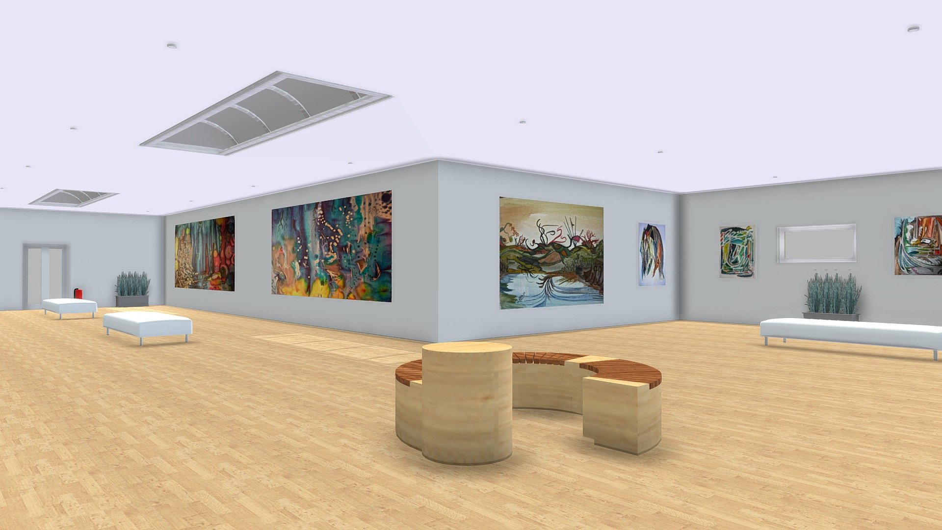 Virtual Gallery Example - 3D model by liammason08 [ea2e27b] - Sketchfab