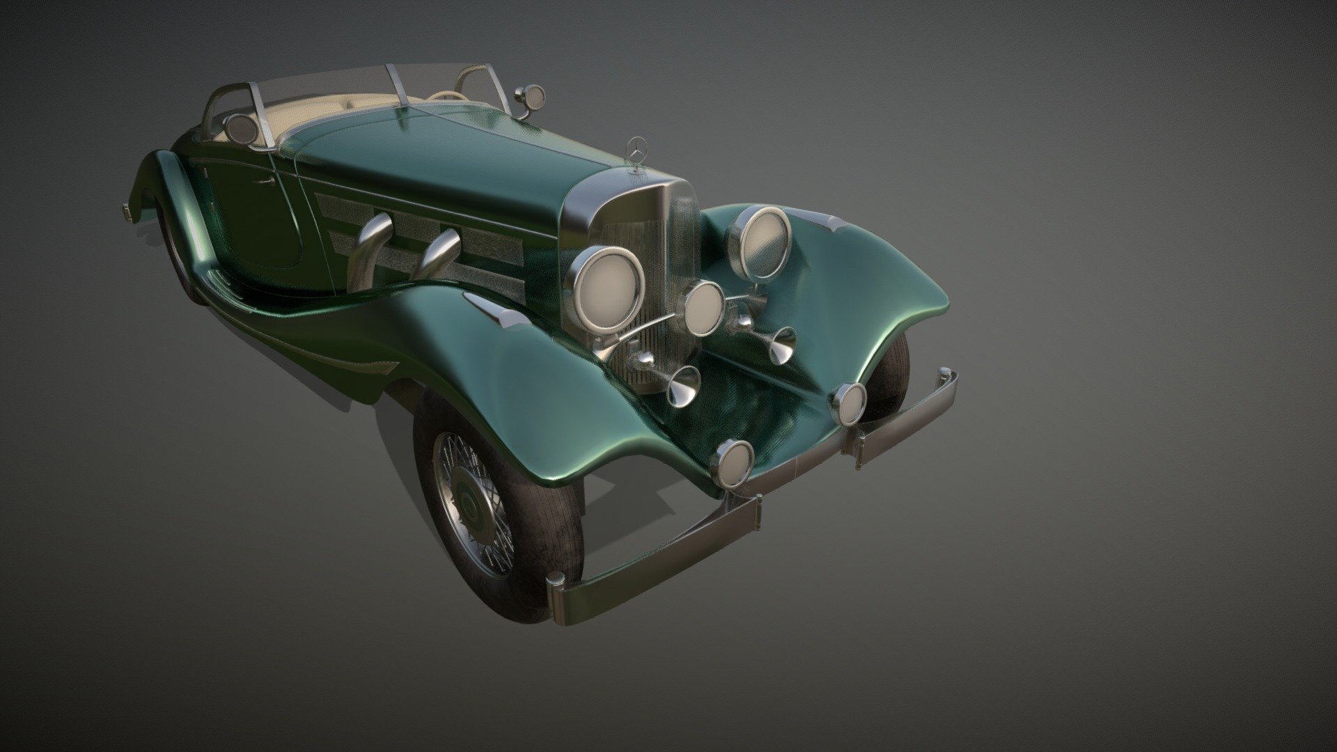 Mercedes-Benz 540K - 3D model by R_Kolveits (@Kolveits) [ea2f7b9 ...