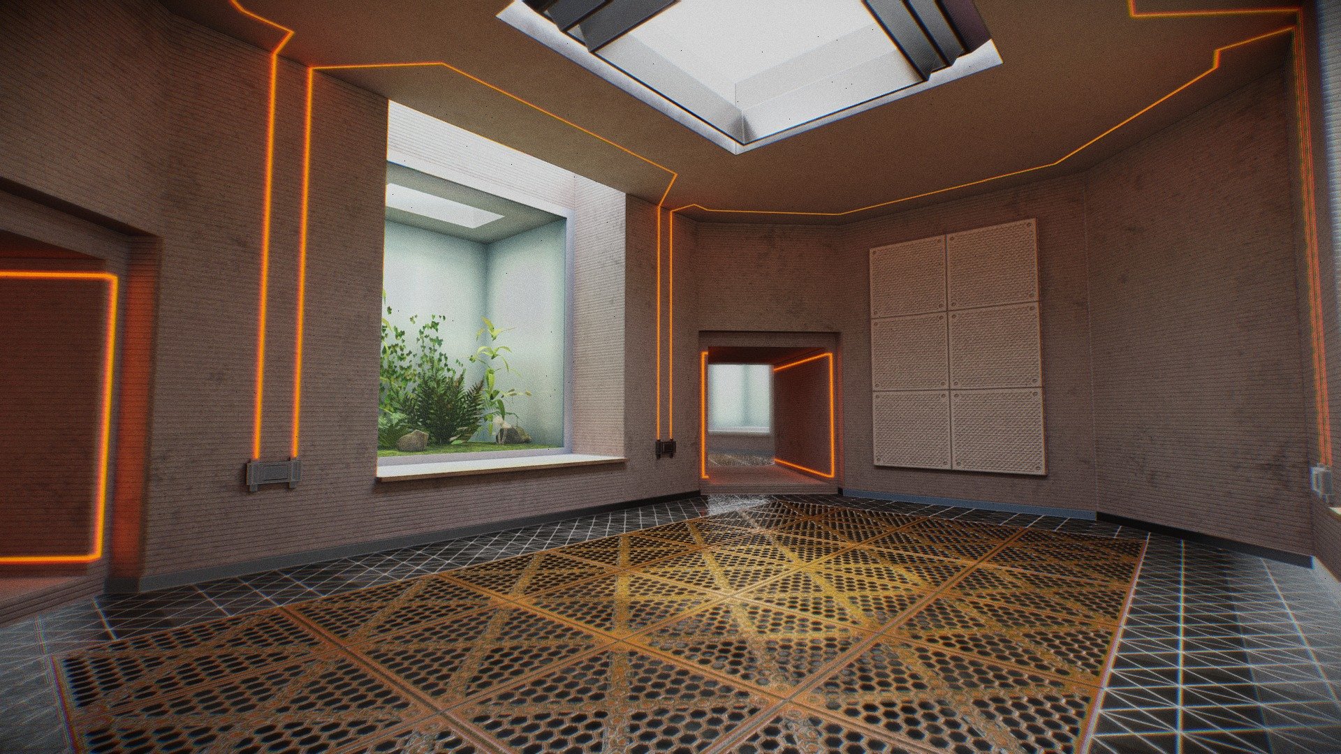 G0001 Sci-Fi Virtual-Reality Art Gallery - Buy Royalty Free 3D model by ...