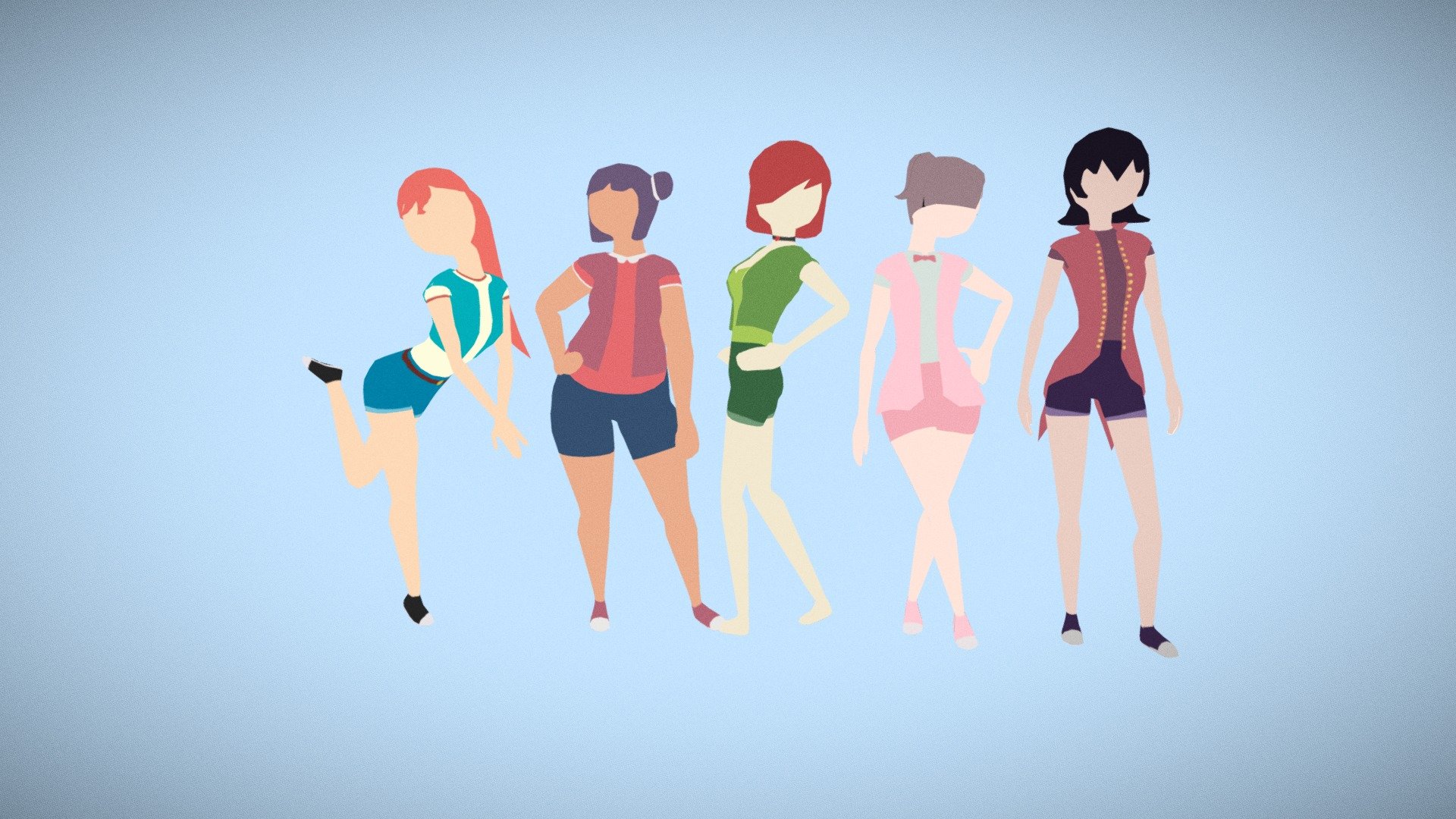 Hypercasual Girls Pack - Buy Royalty Free 3D model by Ksenia ...