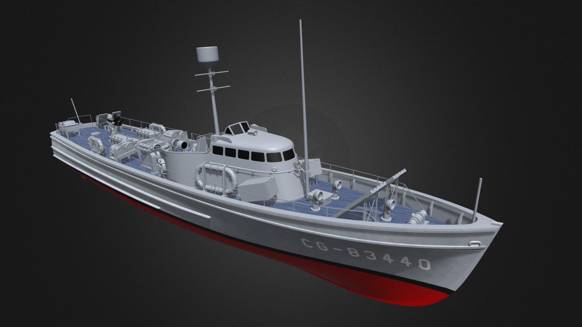 US Coast Guards 83’ Cutter WWII version 1/144 - 3D model by Black Cat ...