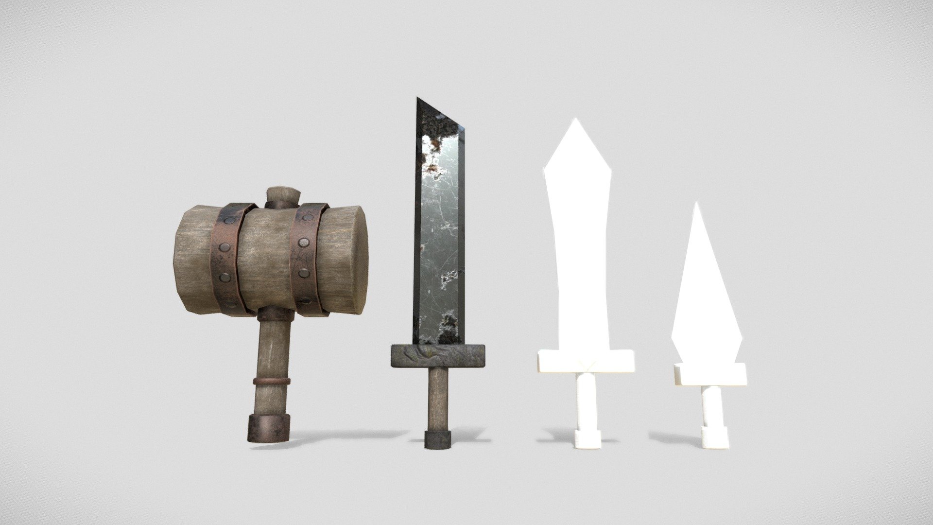 Medieval weapons (practice work) - 3D model by LuovaMake [ea3bc64 ...