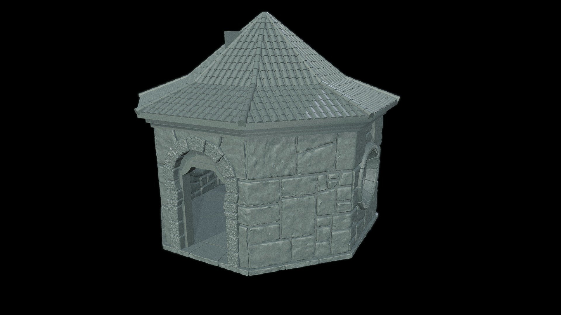 Small fantasy medieval monk cell 28mm wargames - 3D model by ngauge.es ...