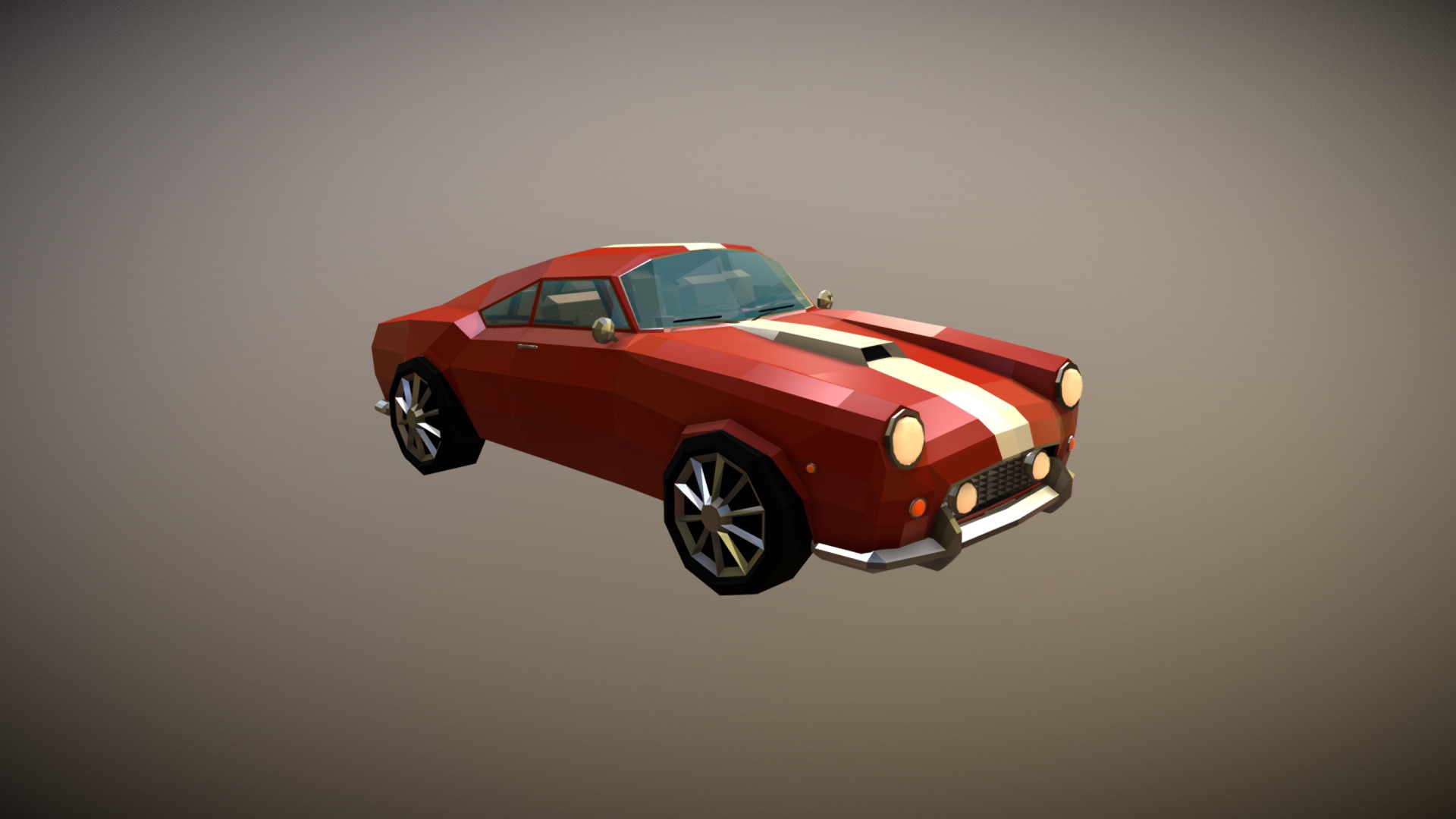 Low Poly Muscle Car 01 - Buy Royalty Free 3D model by Linder-Media ...