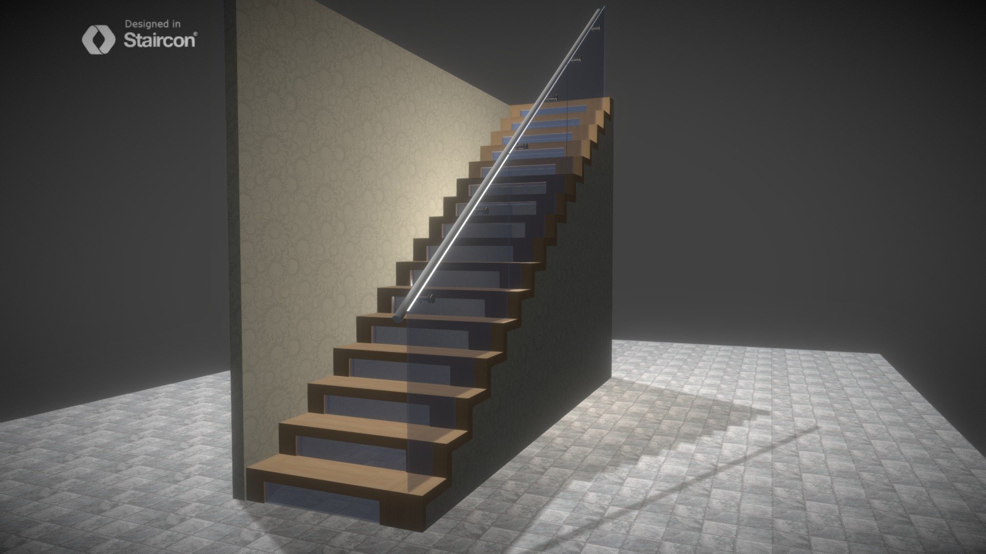 Transparent risers - 3D model by 3D Software for Stair Design and ...