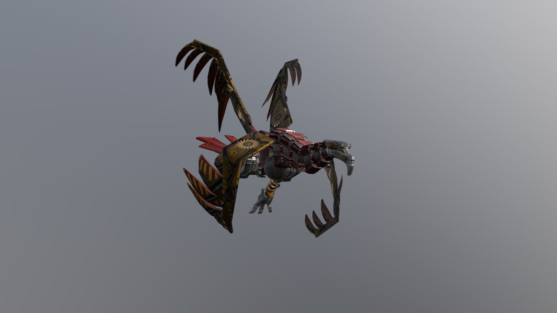FREE Mecha 4-Winged Bird - Fly Loop - Download Free 3D model by bervync ...