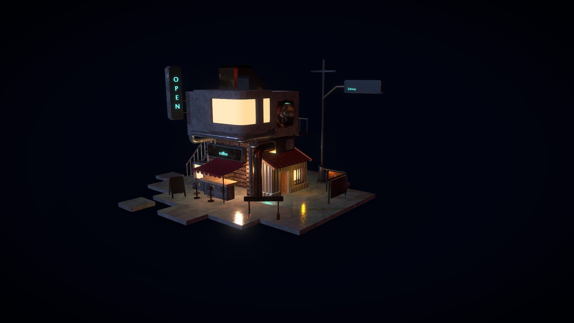 Cyberpunk Building - Download Free 3D model by nicolasodorizi [ea47fe5 ...