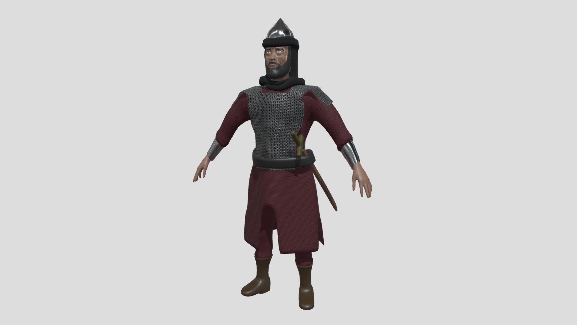 Arabic Middle Eastern Fighter Swordsman Warrior - 3D model by Raees512 ...