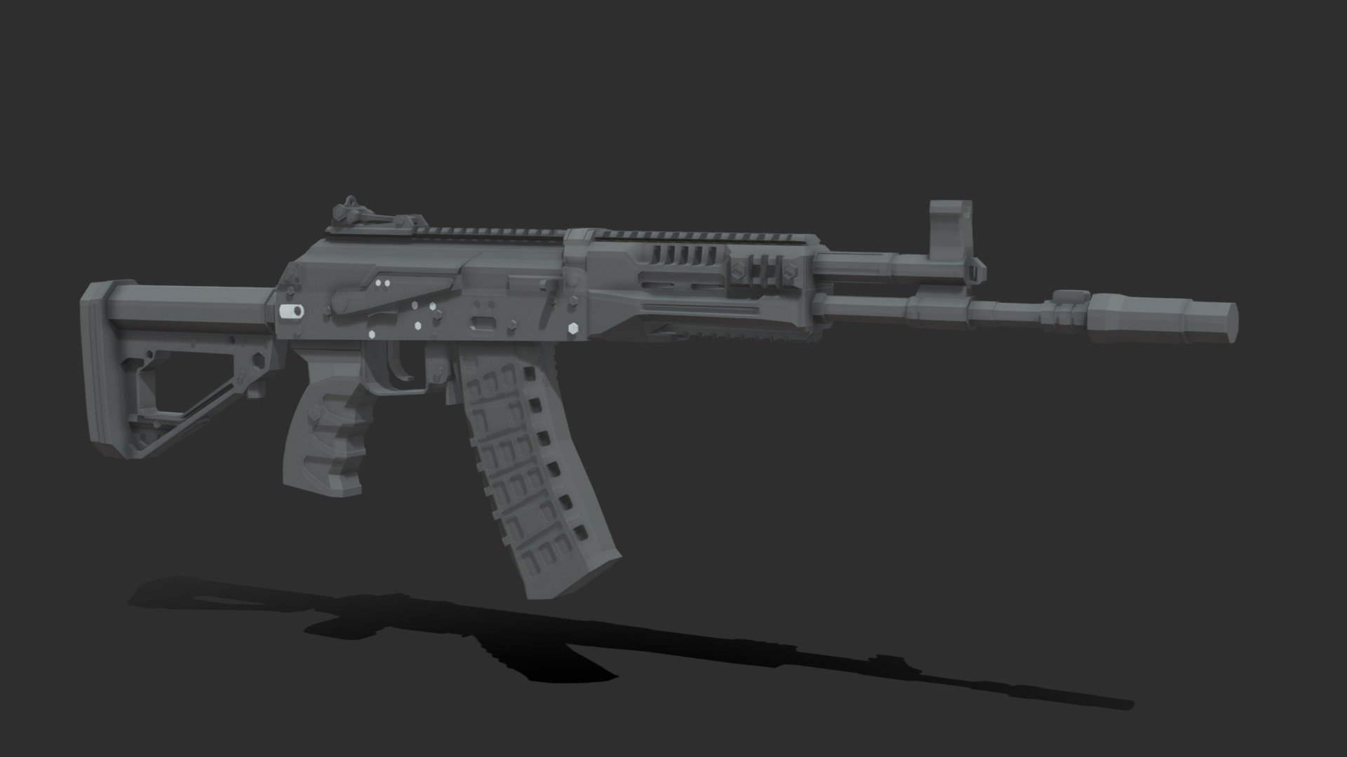 [Low Poly] AK-12 - 3D model by ATAK (@FriendlyHoovy69) [ea4cc12 ...