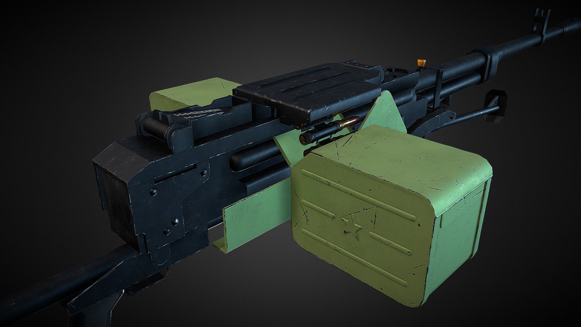 KORD 12.7x108 Heavy machine gun lowpoly model - Buy Royalty Free 3D ...