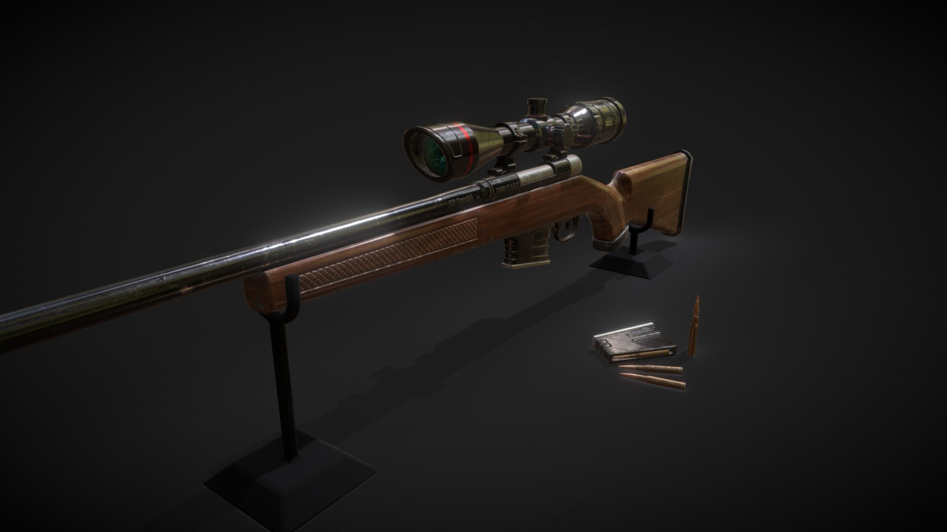 Hunting Sniper Rifle - 3D model by Michael Karel (@michaelkarel ...