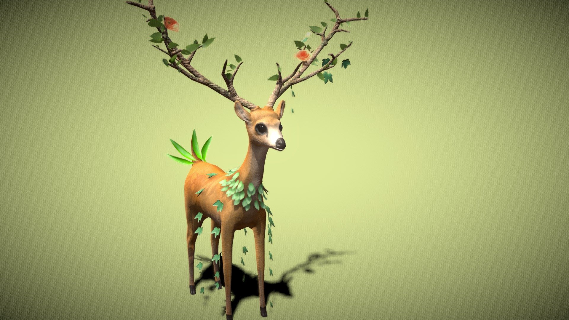 Divine Deer - 3D model by Gabrielbibo [ea5f493] - Sketchfab