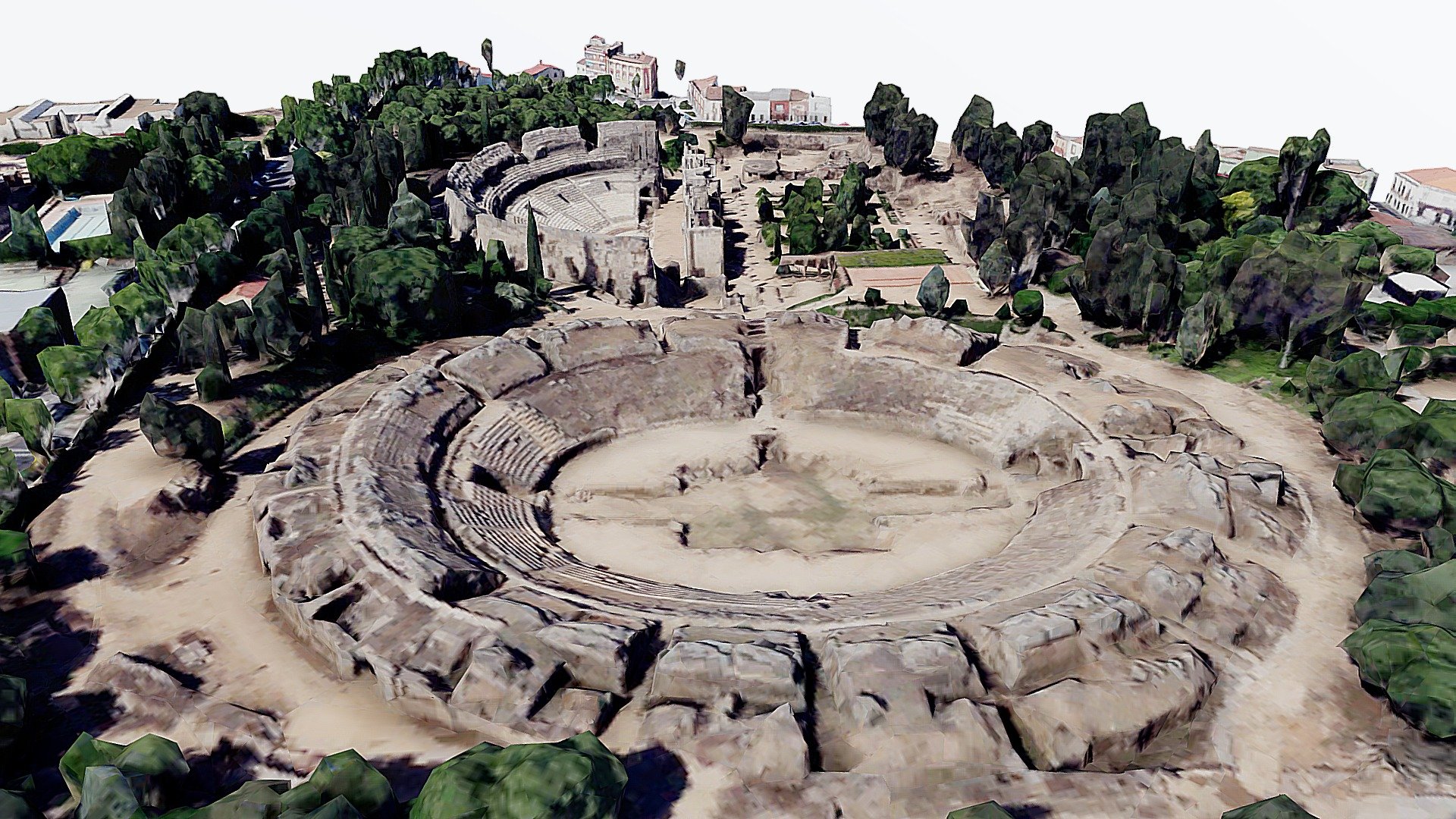 Roman amphitheatre,Mérida,circus,coliseo,ruins - 3D model by SENSIET ...