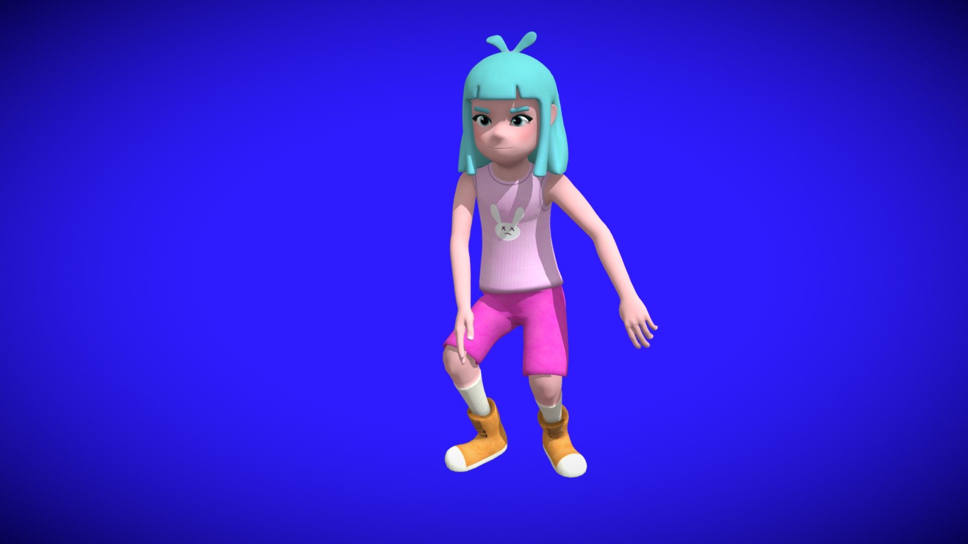 Cartoon Little Girl Hip Hop Dancing - 3D model by LasquetiSpice ...