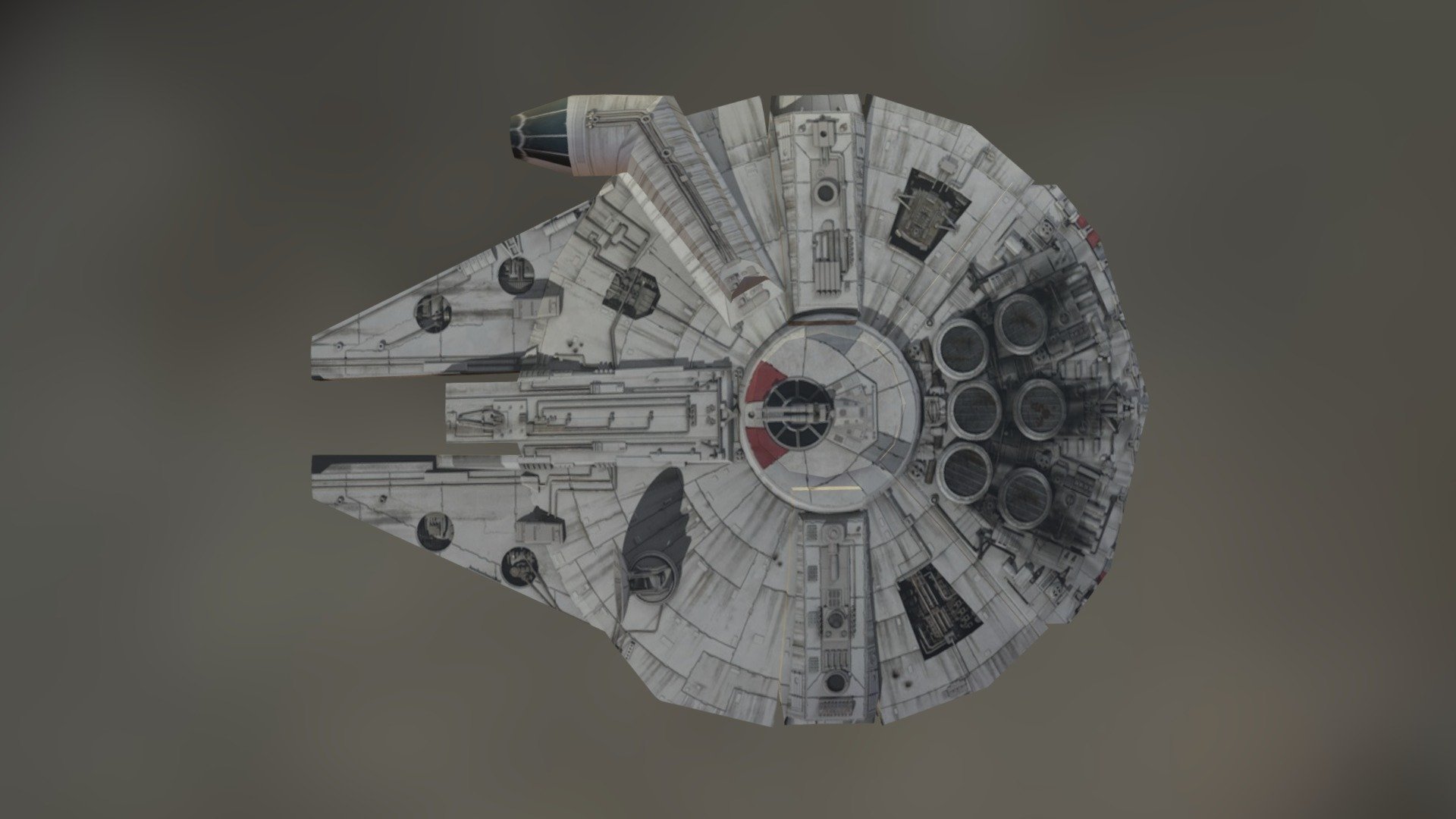 Millenium Falcon Low Poly - 3D model by Arendil [ea65784] - Sketchfab