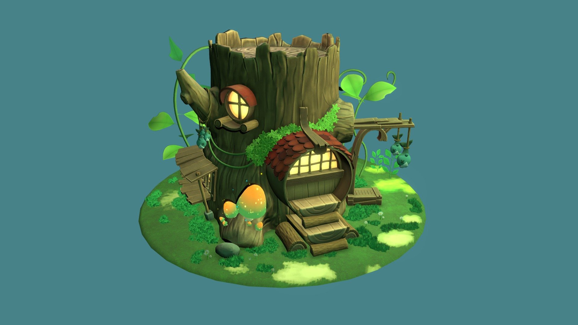 Stump House - 3D model by Theory.OAD [ea67843] - Sketchfab