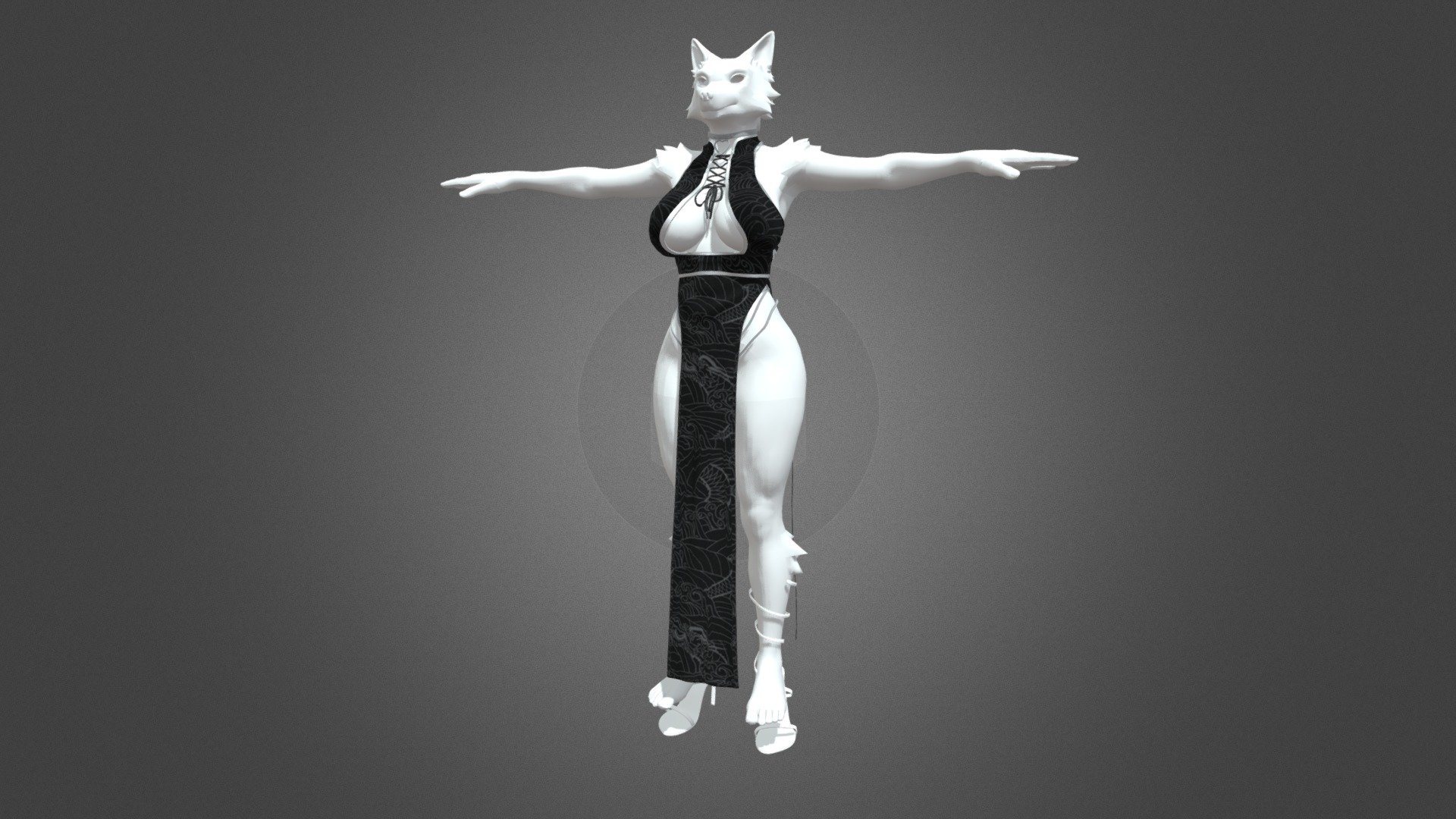 Petruz wolf VtawLoinDress - Download Free 3D model by Moonify (@moonifysfm) [ea6909a] - Sketchfab