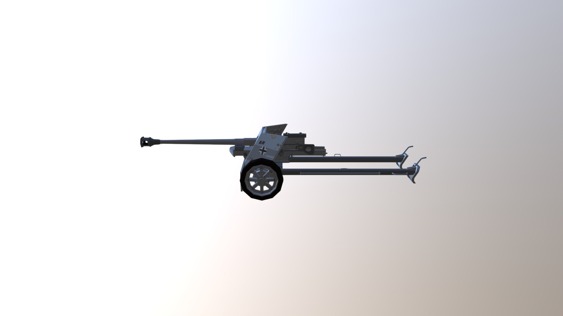 Pak40 LowPoly - 3D model by invisibledeathfromradiation@gmail.com ...