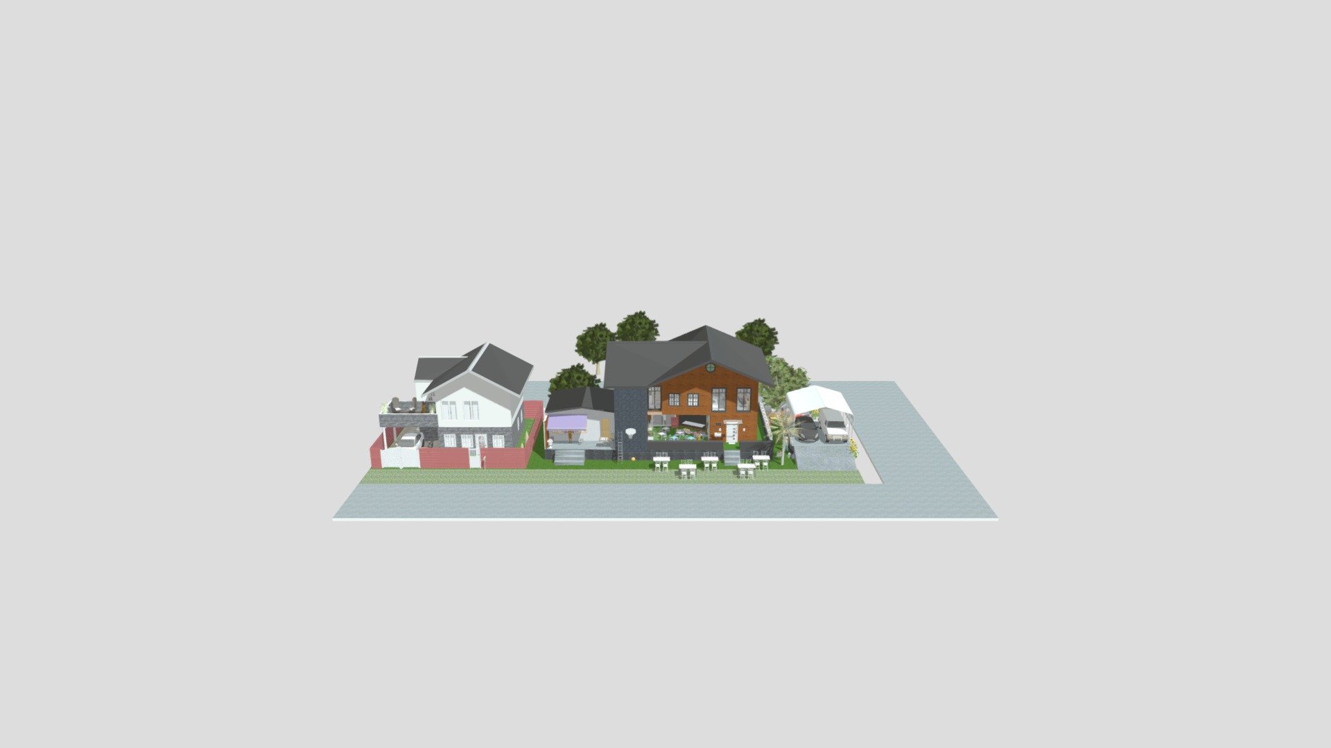 House with mini grocery store - Download Free 3D model by Home Design ...