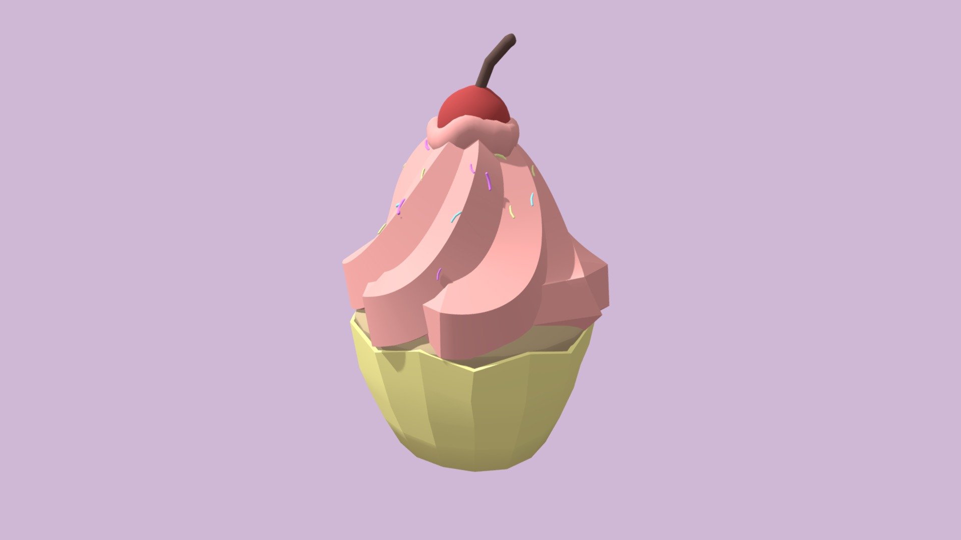 Low-poly Cupcake - Download Free 3D model by Emily (@strawbie133 ...