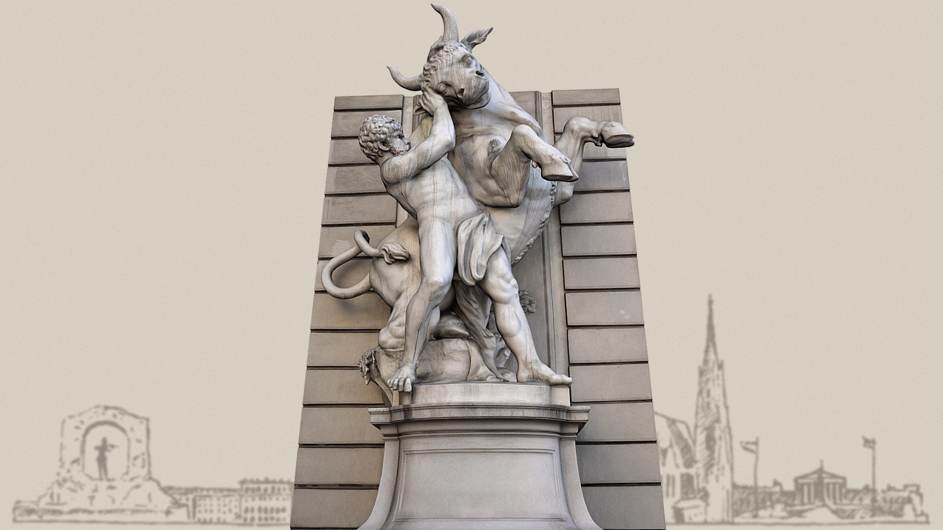 Herkules mit Stier - Download Free 3D model by noe-3d.at (@www.noe-3d ...