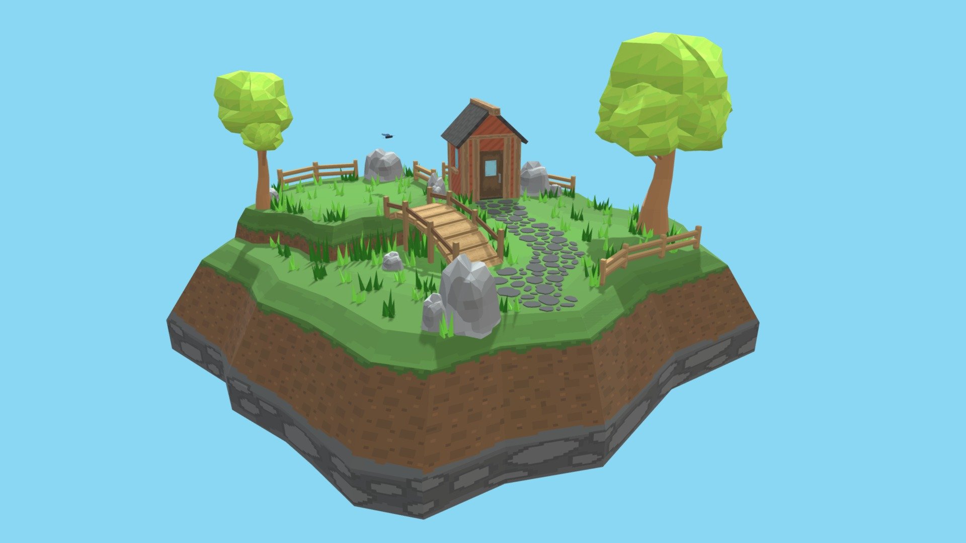 Low Poly Land Platform - 3D model by Smooch3D (@Smoochie) [ea75e66 ...