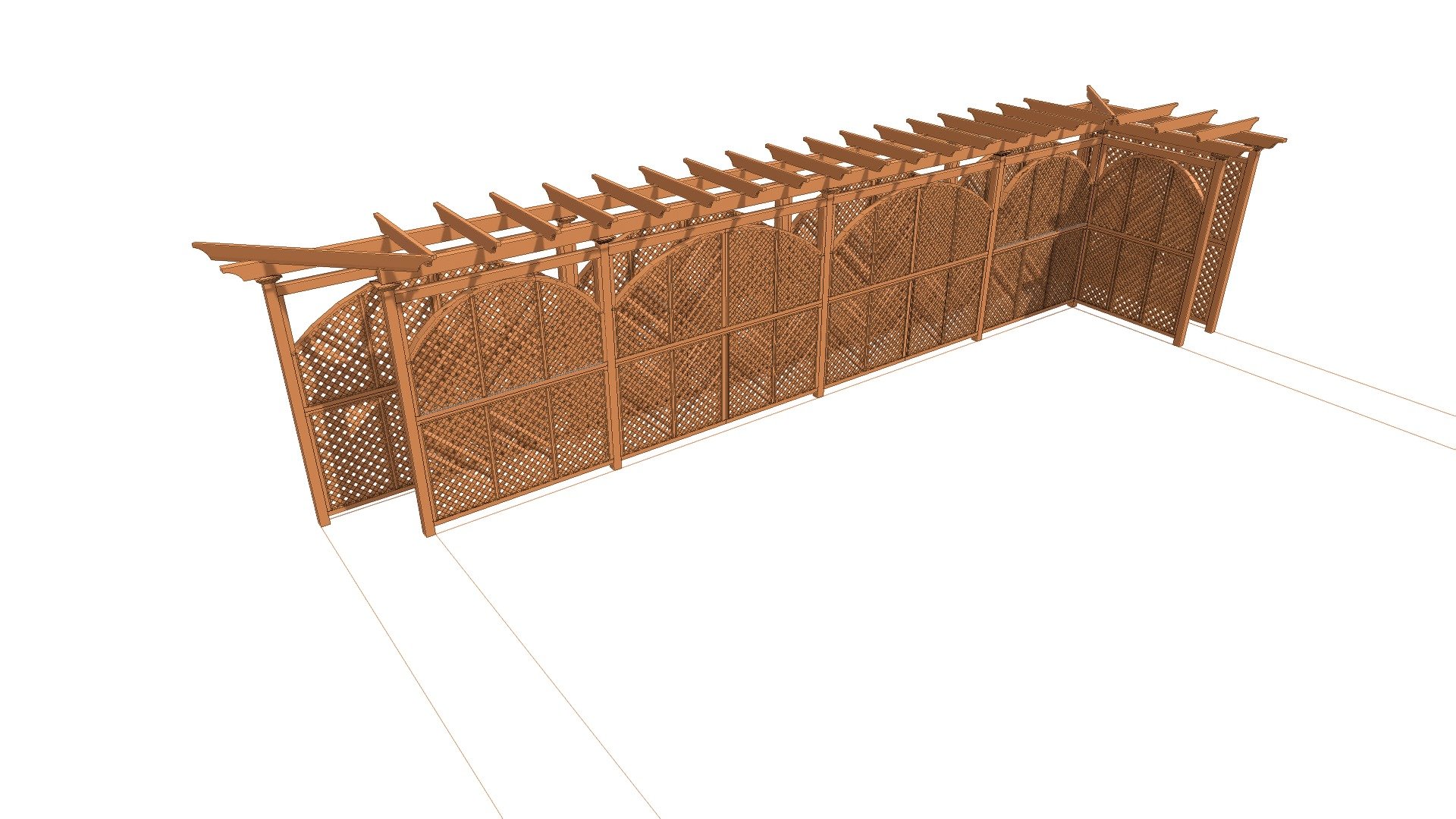 Trellis Pergola Project V2 - 3D model by Forever Redwood [ea7679f ...
