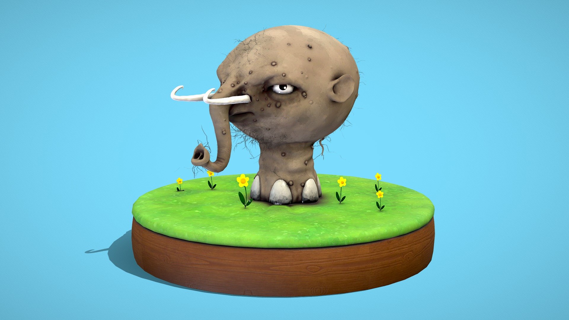One-legged elephant - 3D model by Robert Kotsch (@robertkotsch ...