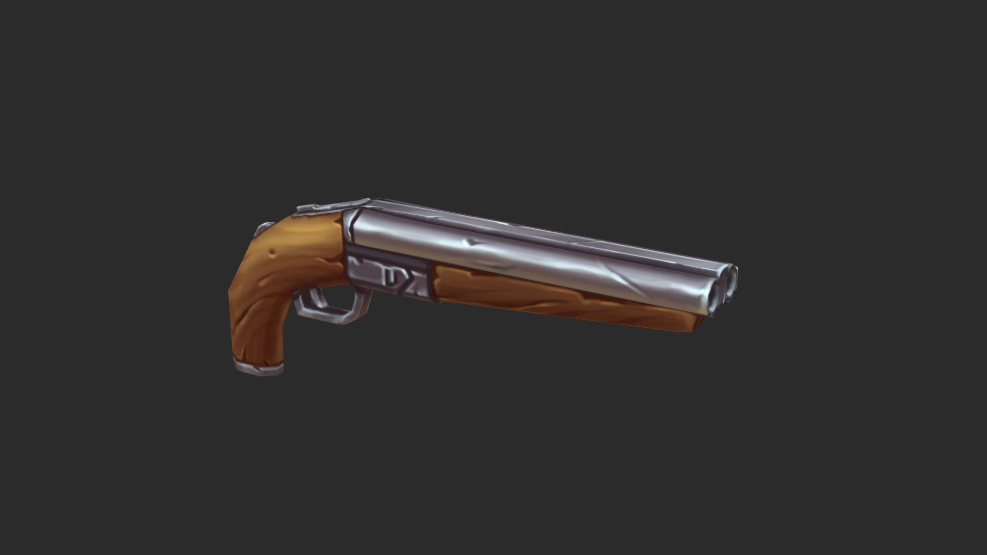 Hand-Painted Sawed-Off Shotgun (Retextured) - 3D model by GrunoKromer ...
