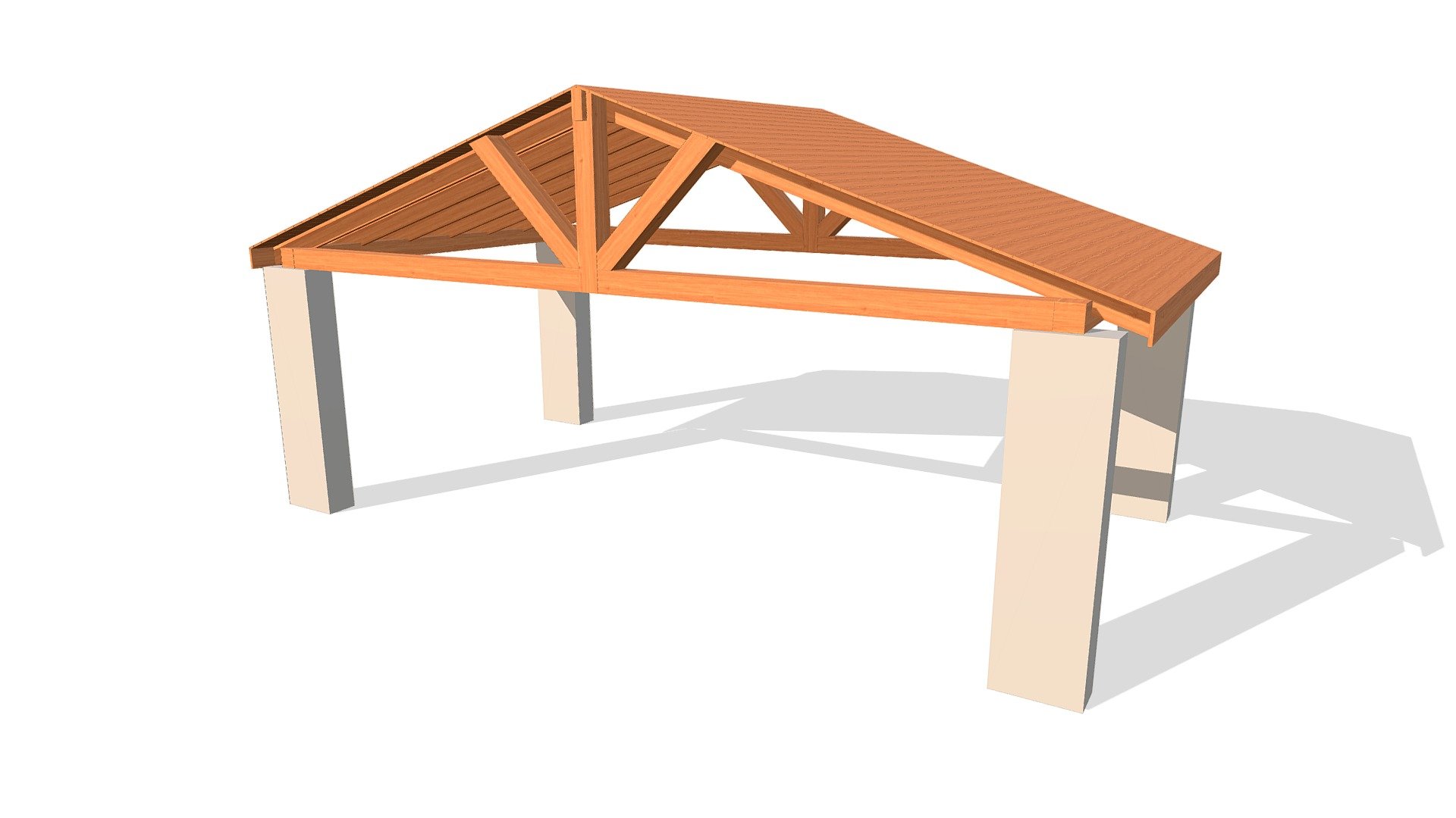 Custom Thick Timber Toledo Wood Pavilion - 3D model by Conceptual ...