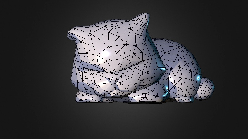 Sleepy Cat - Triangle - 3D model by DiablorotH [ea86a04] - Sketchfab