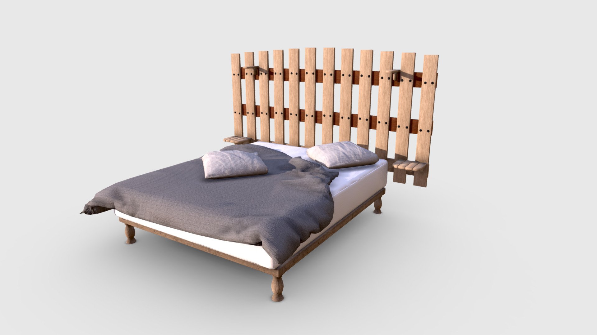 Bed - Download Free 3D model by hysokana [ea87e01] - Sketchfab