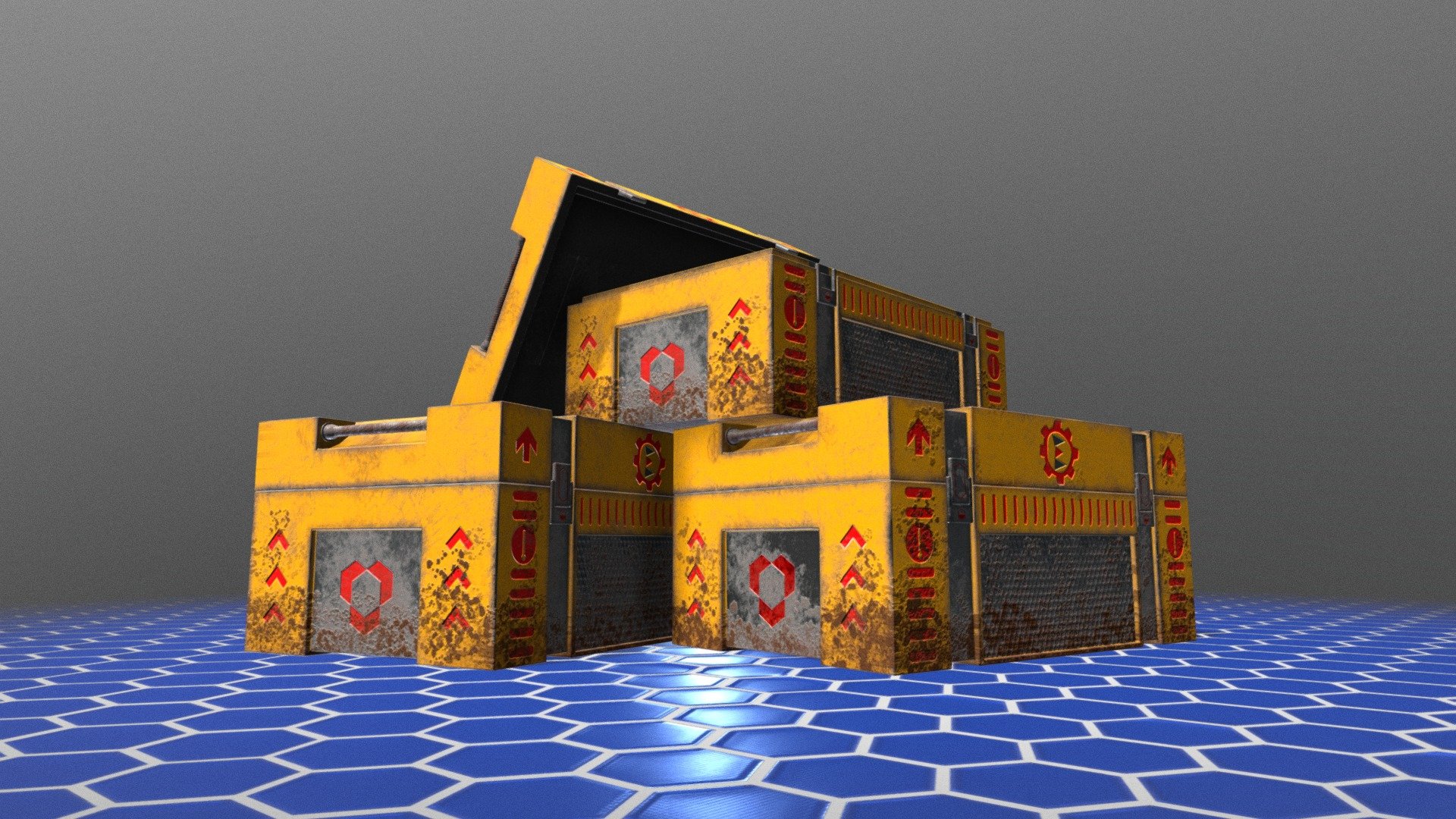 Some loot boxes - 3D model by eduardo_gtz [ea8ae2b] - Sketchfab