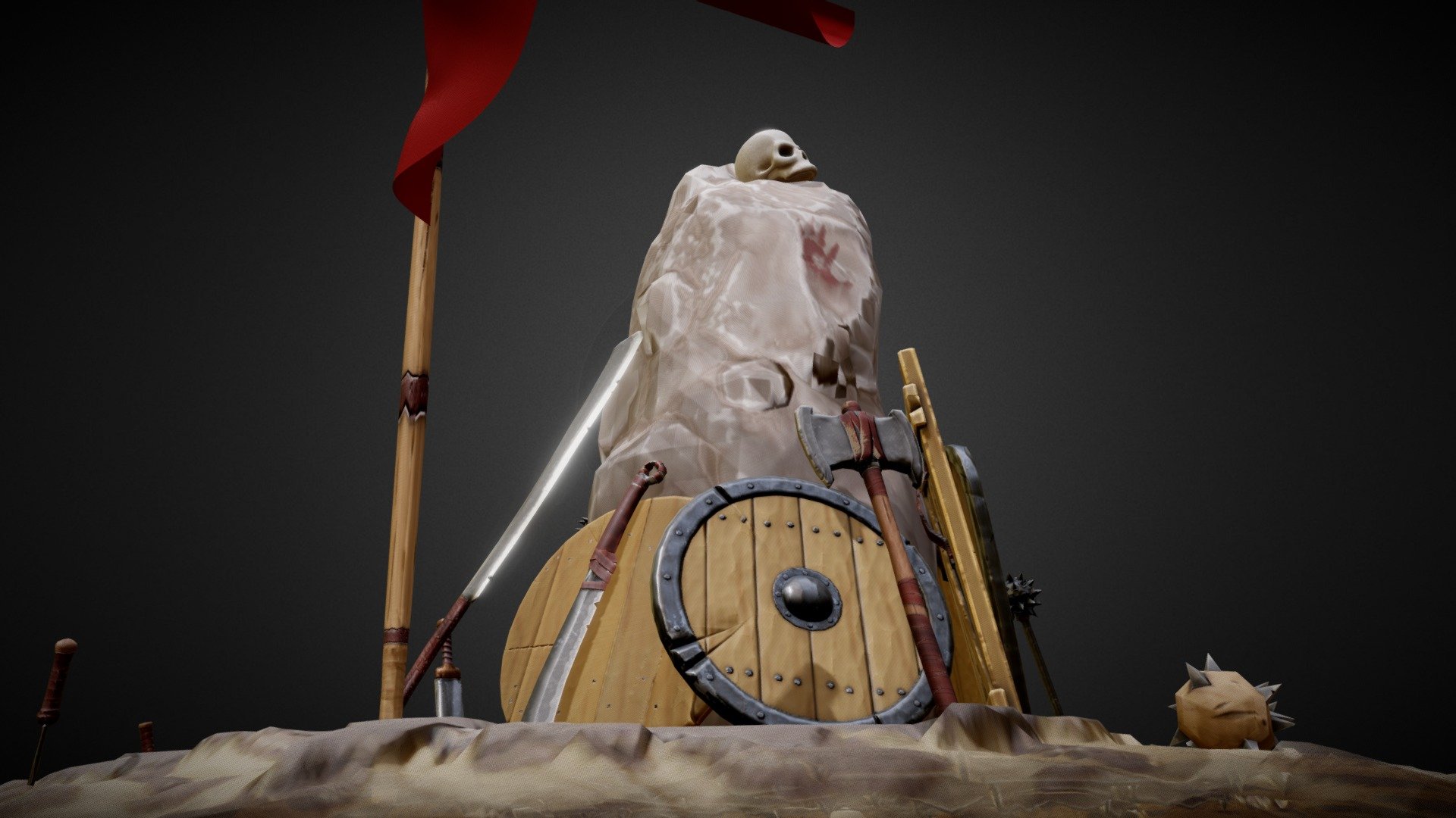 Stylized Simple Barbarian Weapon Stack - 3D model by ItamarBN [ea8c495 ...