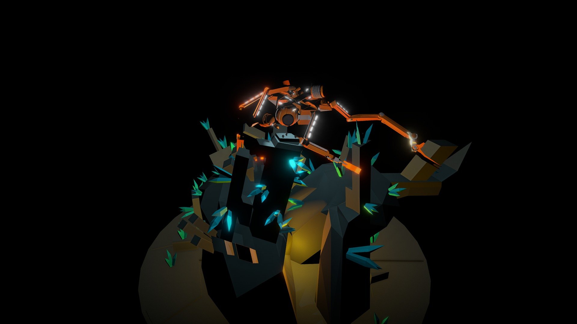 Robo-spider deep underground - 3D model by Prekoler [ea8c806] - Sketchfab