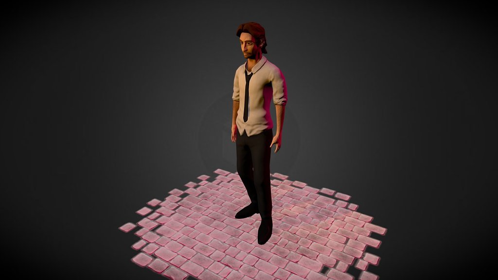 Semi-réalistic Bigby B. Wolf from TellTale serie - 3D model by Geoffrey ...